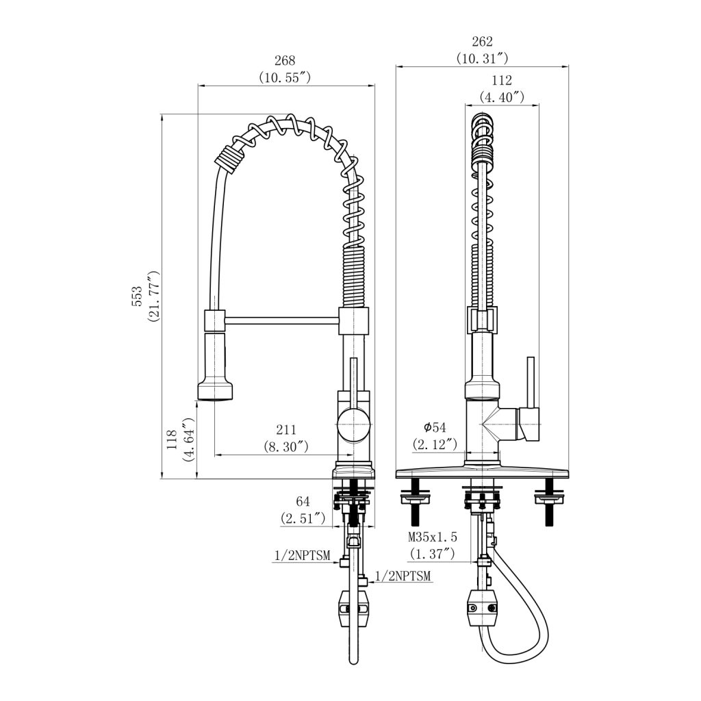 Single Handle Pull-Down Kitchen Faucet – KSK1115 – Oakland
