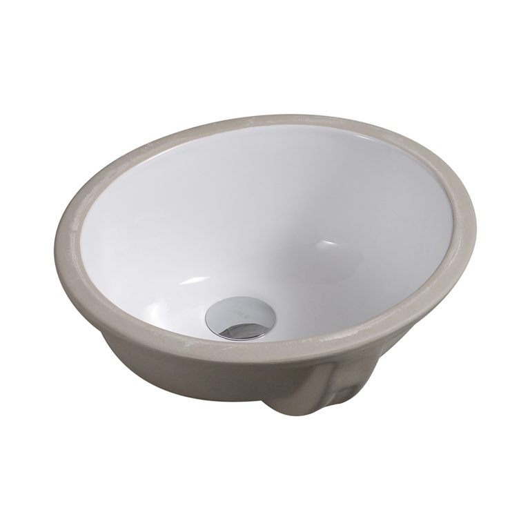 13″ x 11″ Oval Undermount Ceramic Bathroom Sink with Overflow Drain ...