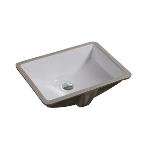 18″ x 12″ ADA Rectangular Undermount Ceramic Bathroom Sink with ...