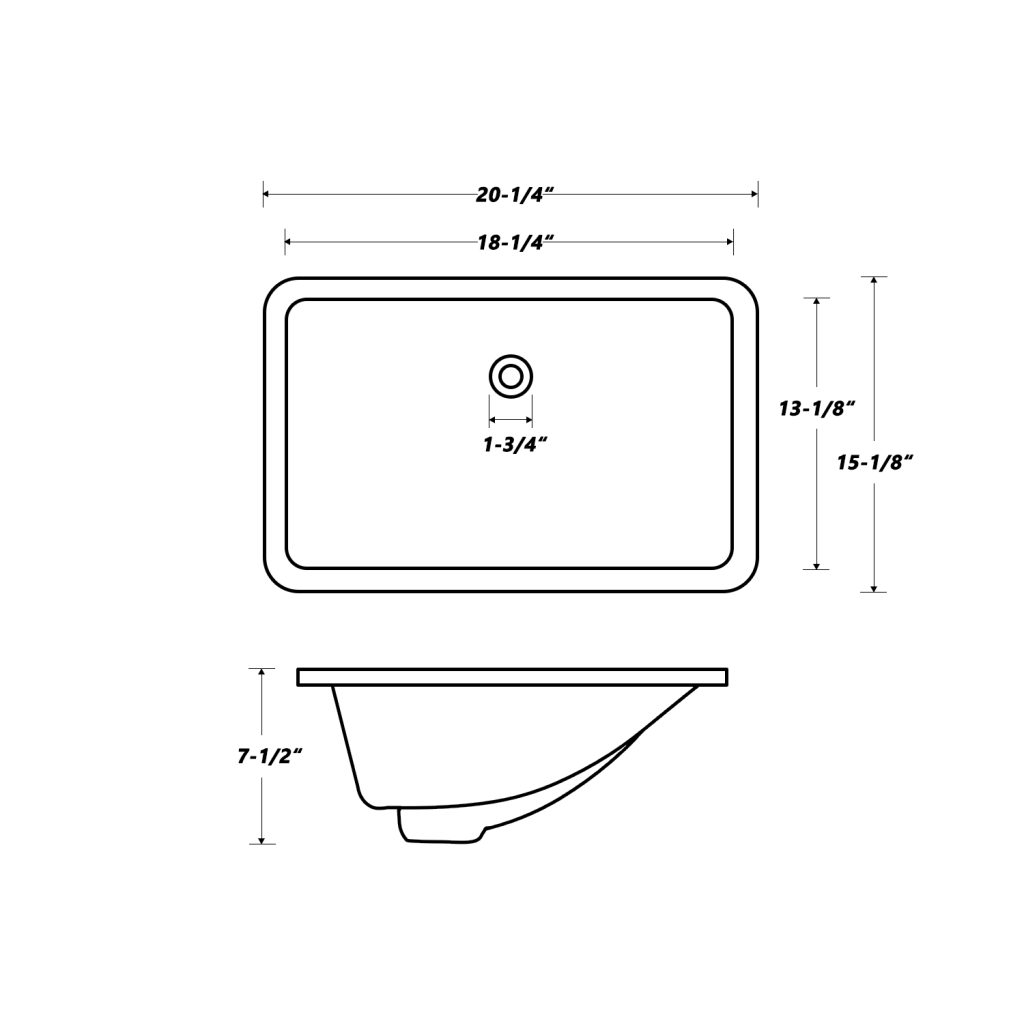 18″ x 13″ Oval Undermount Ceramic Bathroom Sink with Overflow Drain ...