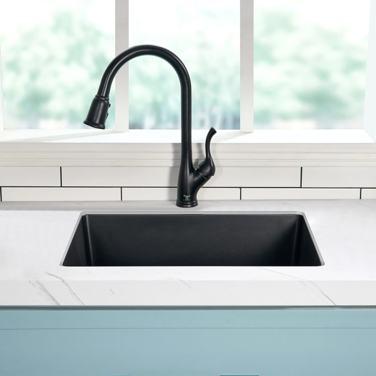 23″ Undermount Granite Composite Single Bowl Kitchen Sink – Oakland