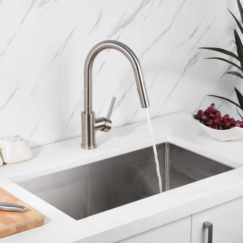 22″ Handmade Undermount Single Bowl Stainless Steel Kitchen Sink – Oakland