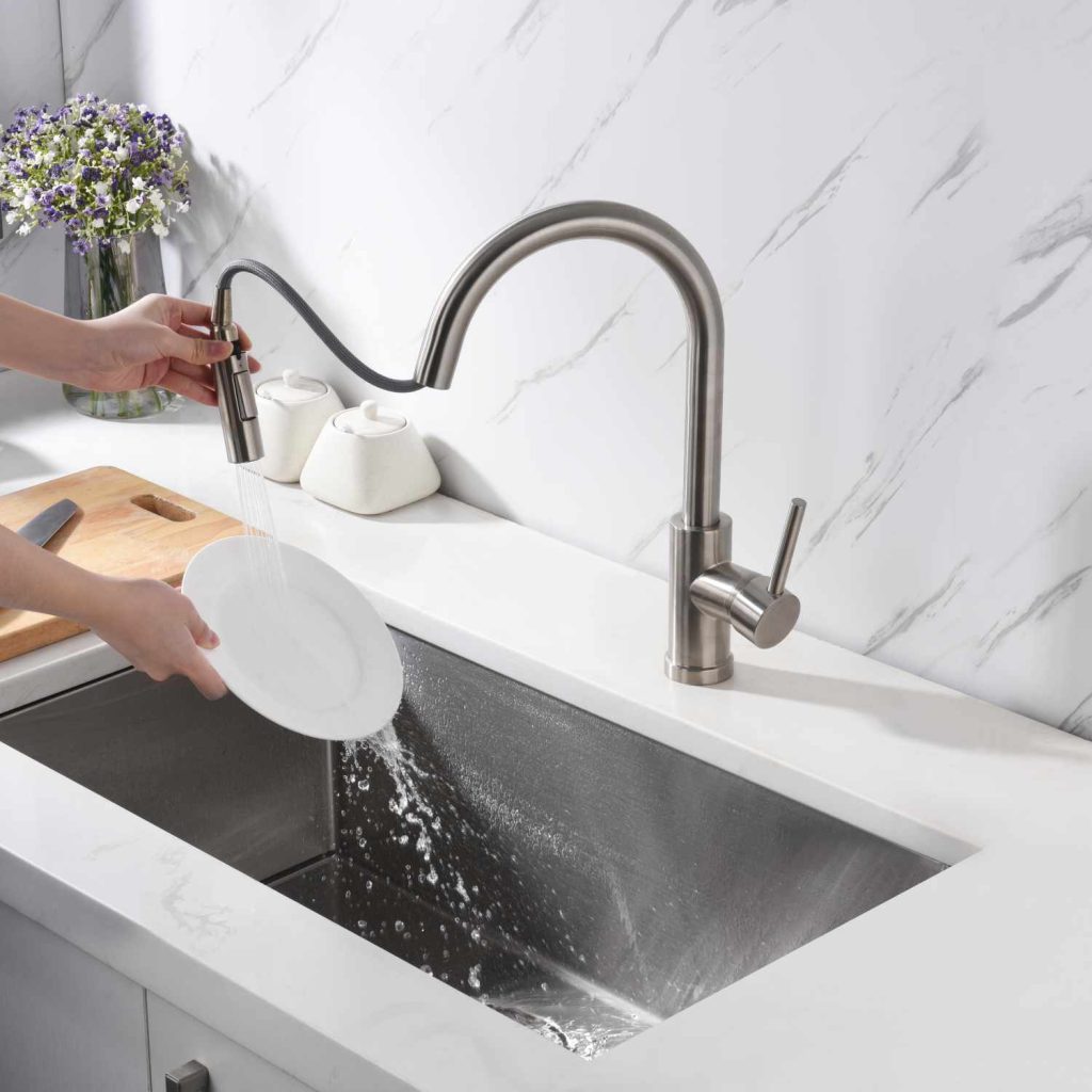 27″ Handmade Undermount Single Bowl Stainless Steel Kitchen Sink – Oakland