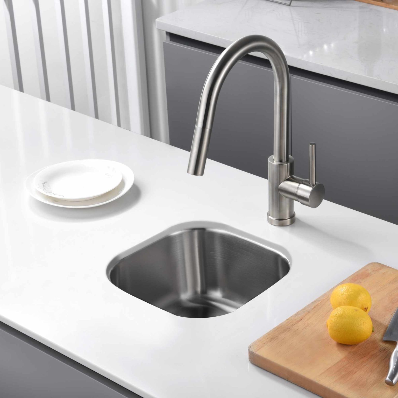 13″ Undermount 18 Gauge Stainless Steel Single Bowl Kitchen Bar Sink ...