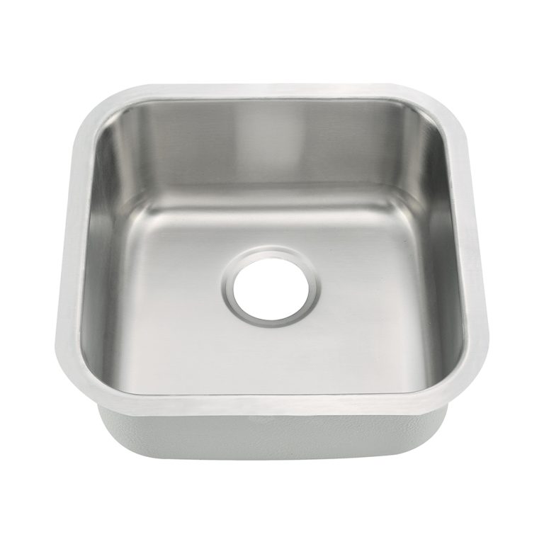18″ Square Undermount Stainless Steel Single Bowl Kitchen Sink – Oakland