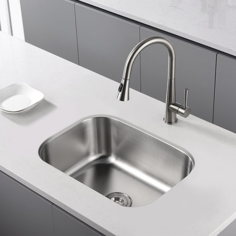 23″ Undermount Stainless Steel Single Bowl Kitchen Sink – Oakland